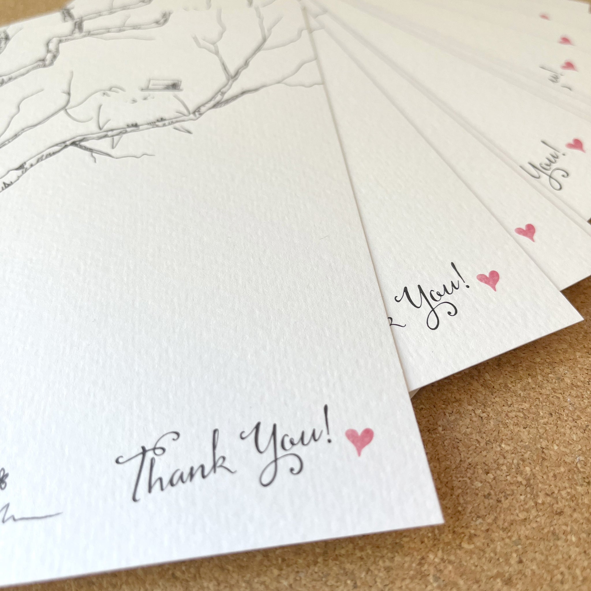 Wedding Fingerprint Thank You Cards – New Forest Print